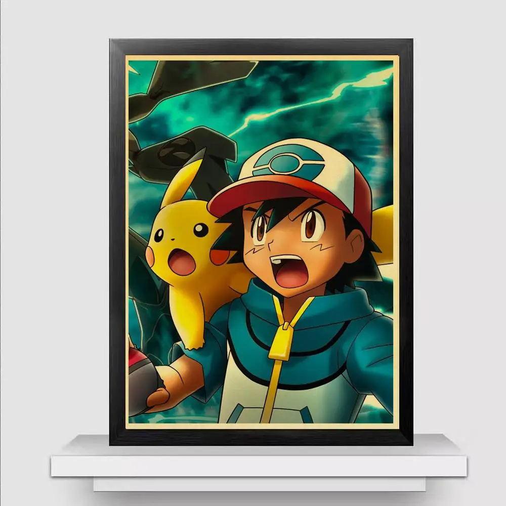 Pokemon Go Pikachu Cartoons Retro Wall Poster - KawaiiMerch.com