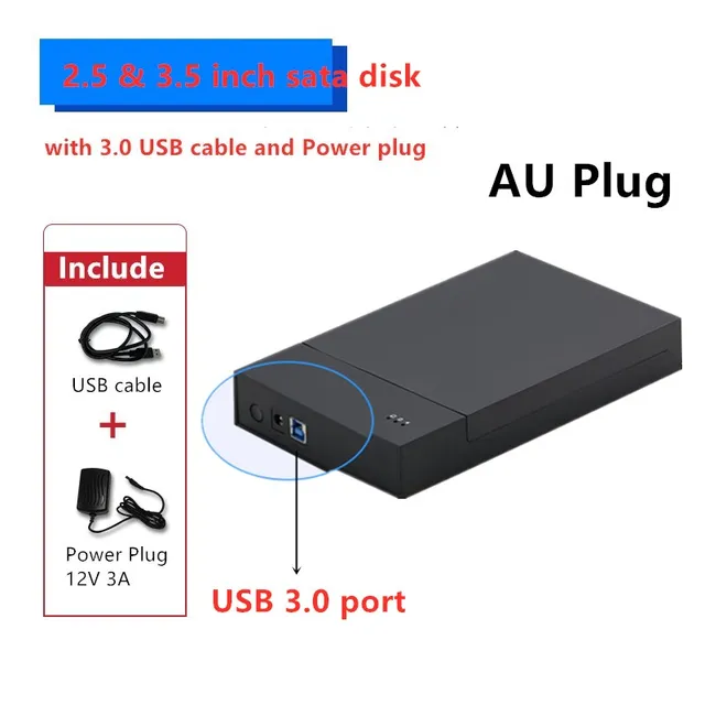 Blueendless 3.5 " 2.5" Hard Drive Disk case Hdd enclosure SATA USB3.0 ...