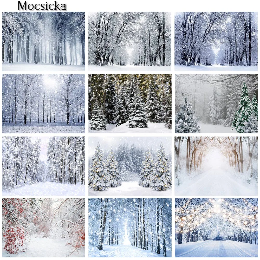 Winter Snow Jungle Wonderland Backdrops for Photography Christmas Kids ...