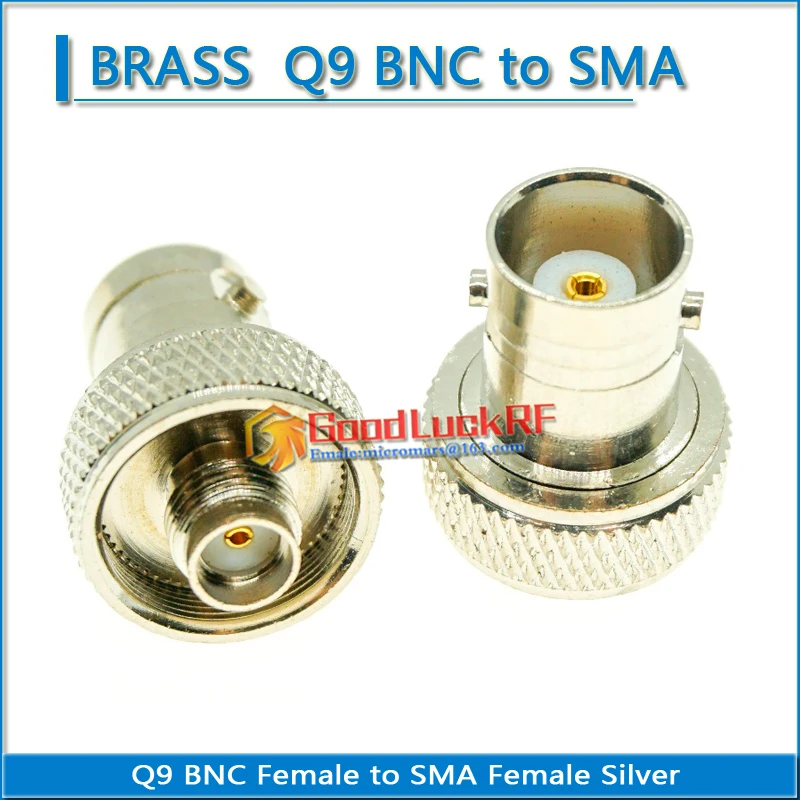 BNC To SMA Connector Antenna BNC Female to SMA Female Plug Nickel ...