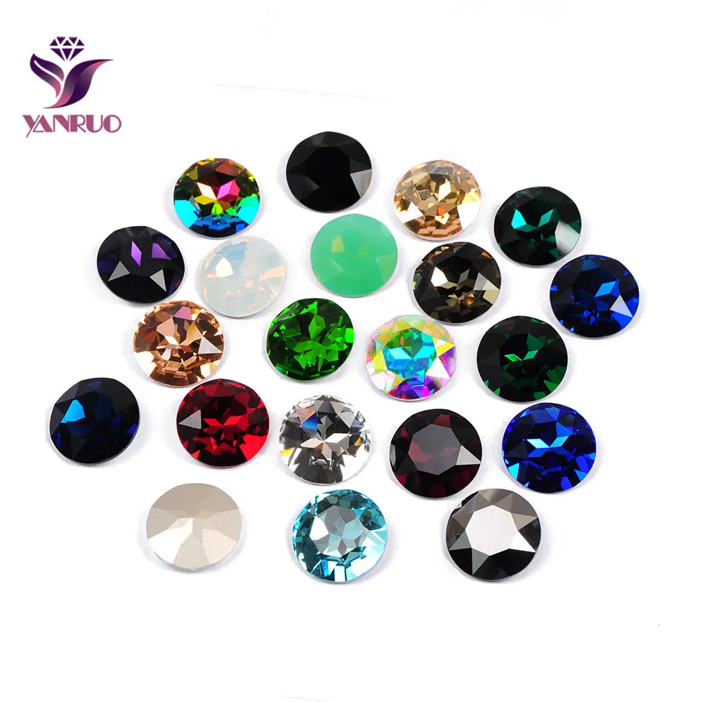 YANRUO-1201-Round-27mm-Fancy-Stones-Sewing-Stones-And-Crystals-DIY ...