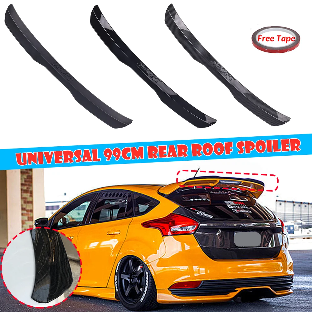 Universal Car Rear Roof Lip Spoiler Wing ABS Trim Sticker For Ford ...
