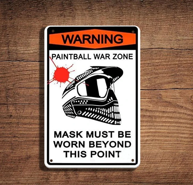 Paintball Warning Sign