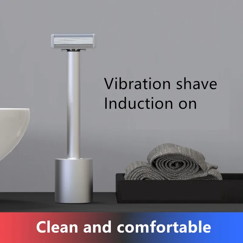 Manual-Safety-Razor-Head-Vibration-IPX7-Waterproof-Electric-Men-s-Shave ...
