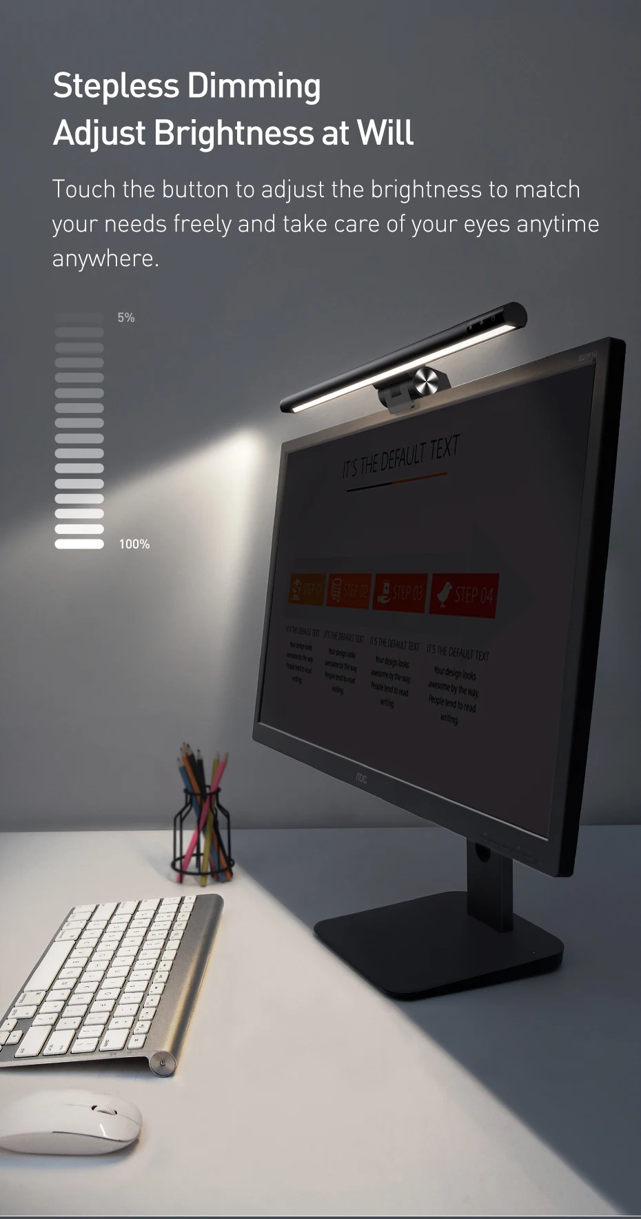 Baseus I-Wok Screenbar Led Desk Lamp Hanging Light Table Lamp (Youth V ...