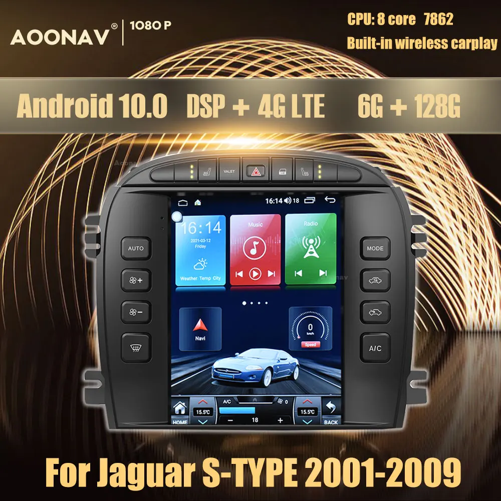 128GB car radio 2din Android 10.0 For Jaguar S-TYPE 2001-2009 car ...