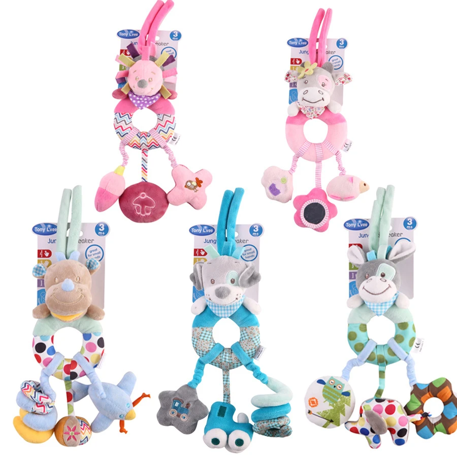 0 12 Months Baby Rattle Toys Newborn Cartoon Animal Infant Toddler ...