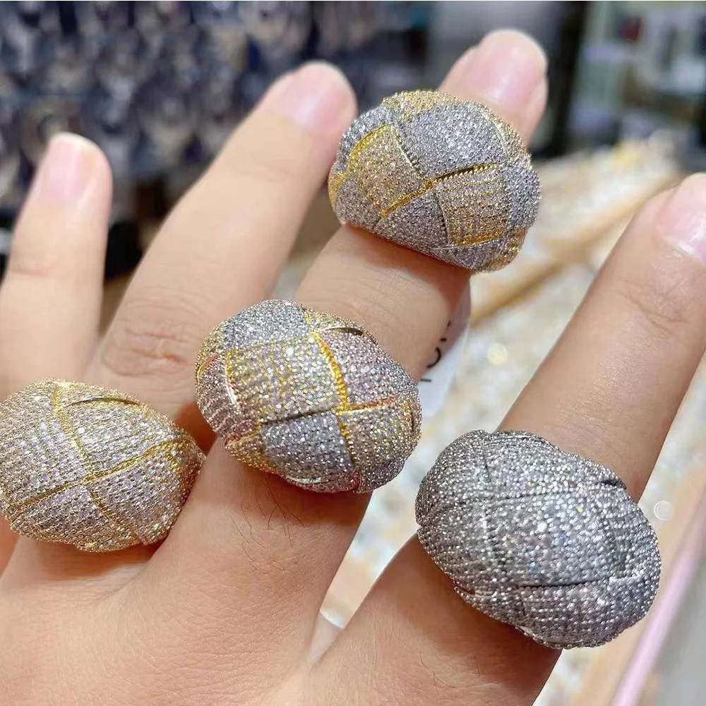 Bride Talk Luxury Big Wedding Ring Cubic Zircon Bridal Engagement ...