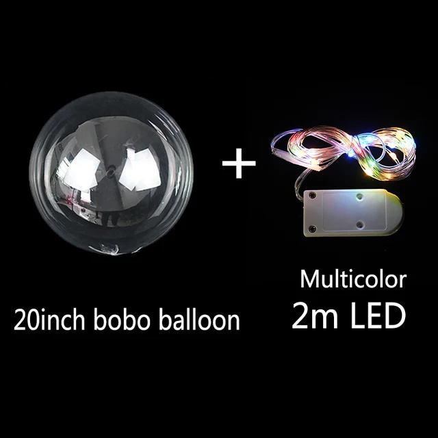 LED Light Up Bobo Balloons Party Decorative Fillable Transparent ...