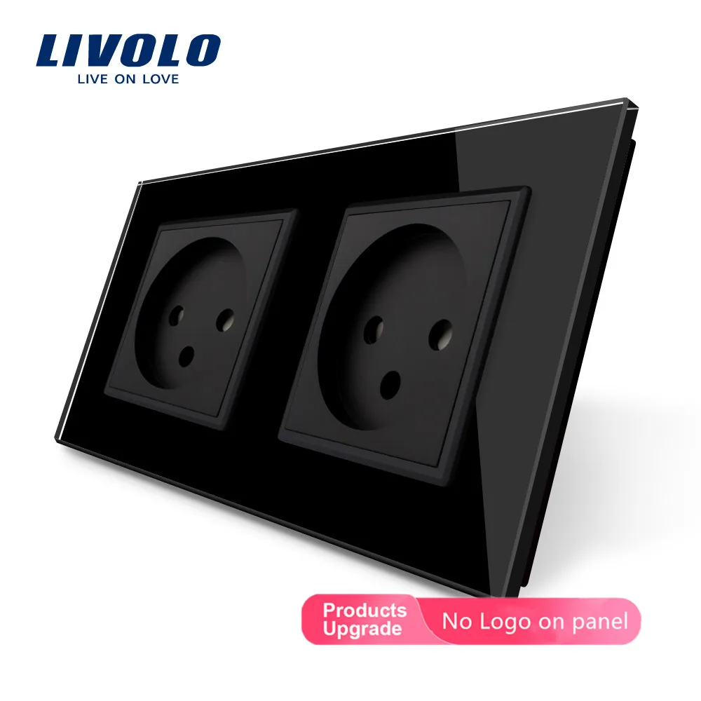 Livolo-EU-Standard-Double-Israel-Power-Socket-Glass-Panel-AC100-250V ...