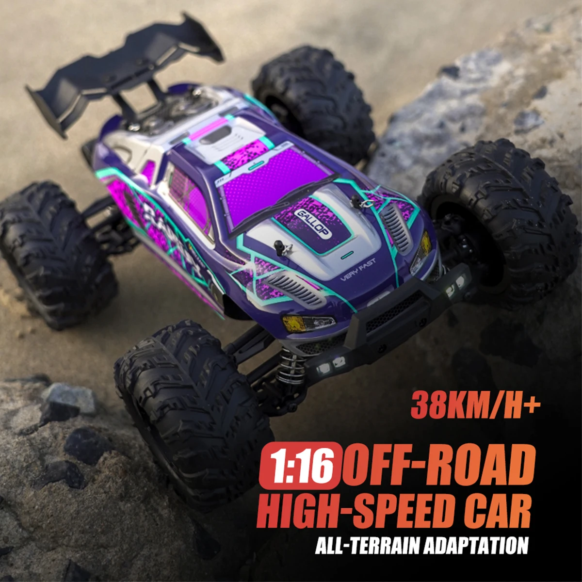2.4G Mini RC Cars 1:16 Scale Remote Control Car 38Km/h 4WD Off Road ...