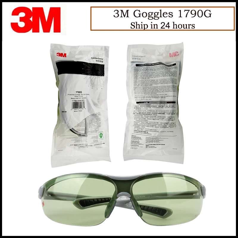 3M-1790G-Anti-shock-Anti-UV-Windproof-Safety-Goggles-Lightgreen-Lenses-Eyes-Protective-Glasses ...