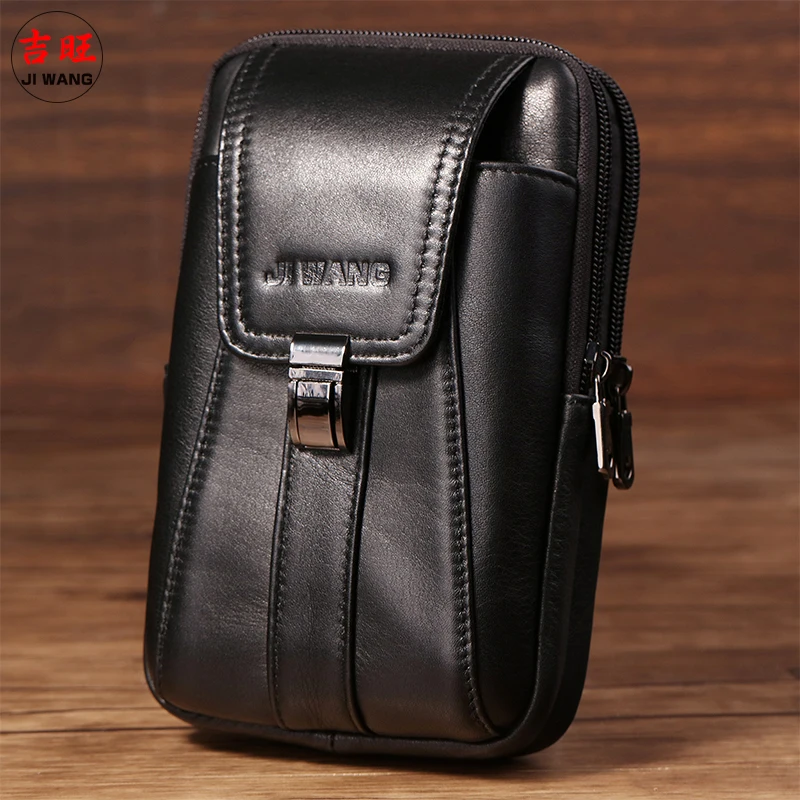 High-Quality-Casual-Men-Genuine-Leather-Waist-Belt-Packs-For-Men-Multi ...