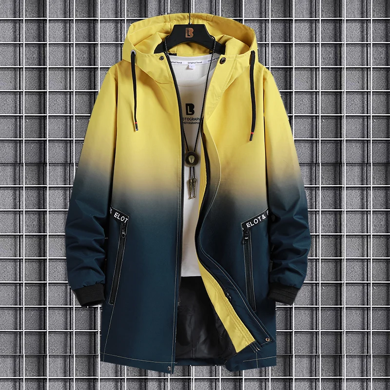 Gradient Color Windbreaker Jacket | 8xl Men's Autumn Jacket | Jacket ...