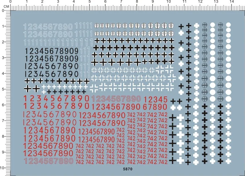 Detail Up All Scale WWII German Military Numbers Markings Model Kit ...