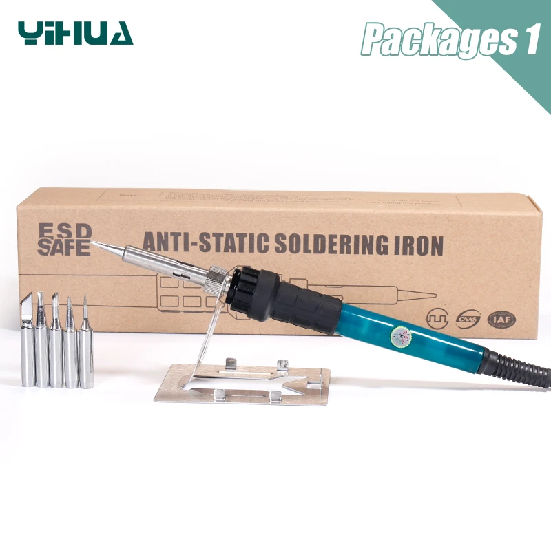 Yihua 947-ii Temperatable Adjustable Soldering Iron 60w Electric Soldering Iron With Iron Tips ...