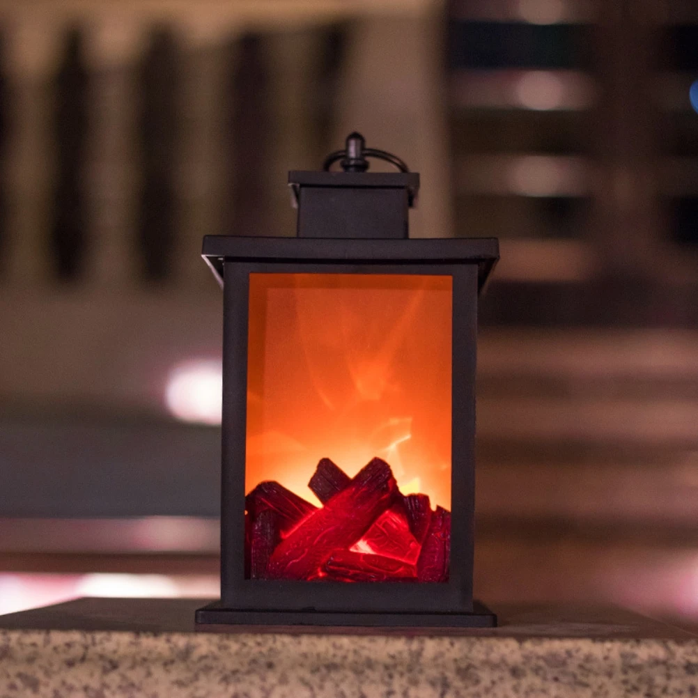 LED Flame Lantern Lamps Simulated Fireplace LED Flame Lamp Flame Effect ...