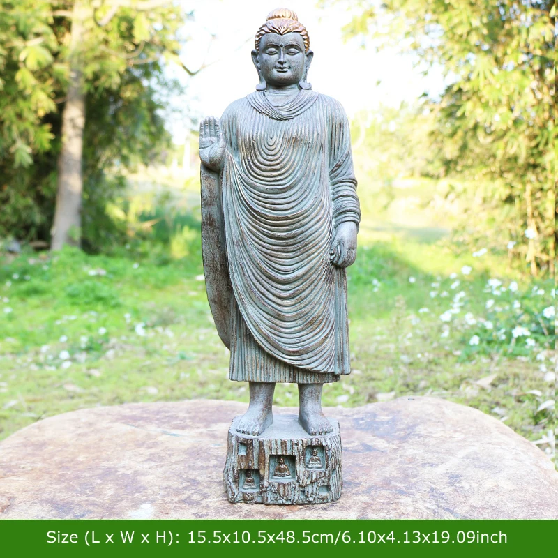 Standing Buddha Garden Statue