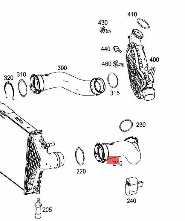 Other Parts & Accessories - Air Intake Duct Hose For Mercede Benz ML ...