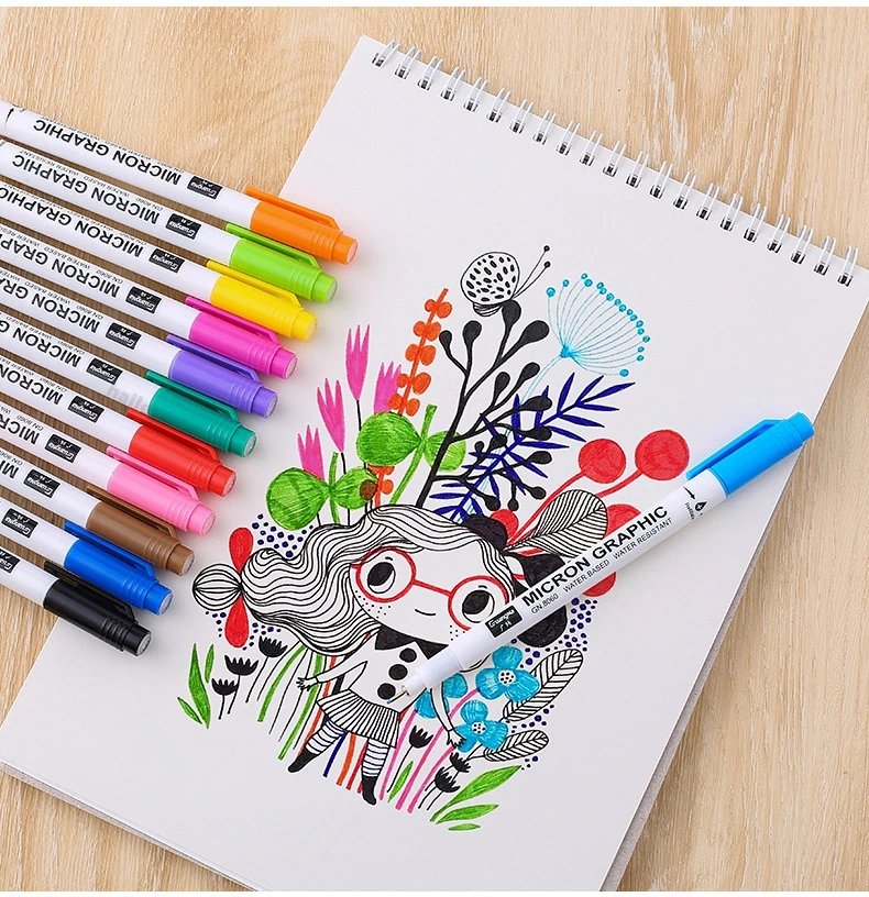 Couleur fluo 12 - stylo pigmenté rétro fluorescent 0.5mm, Pigma ...