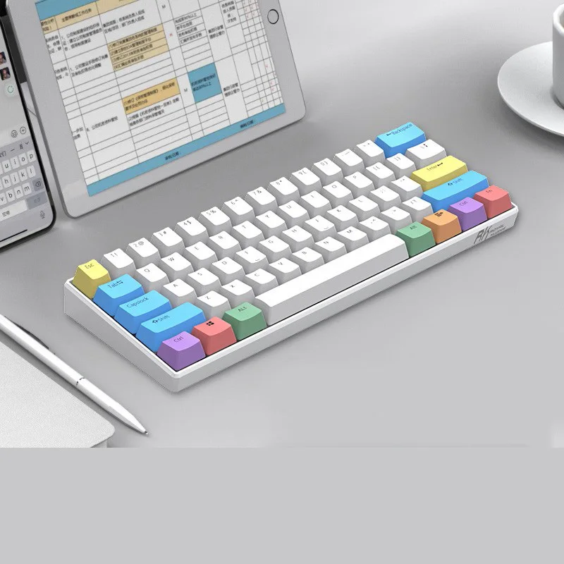 RK61 PBT Keycaps Wireless Gaming Mechanical Keyboard Dual Mode ...