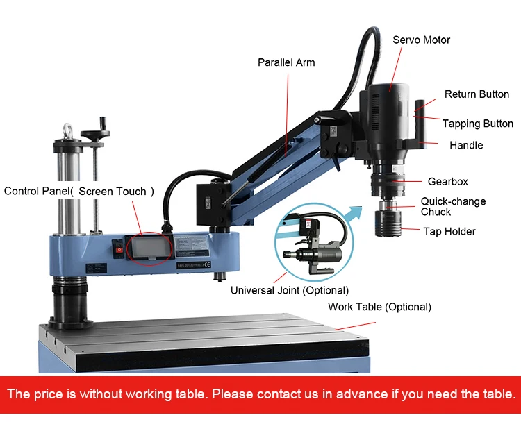New Ce 220v M12-m48 Vertical Type Electric Tapping Machine Threading ...