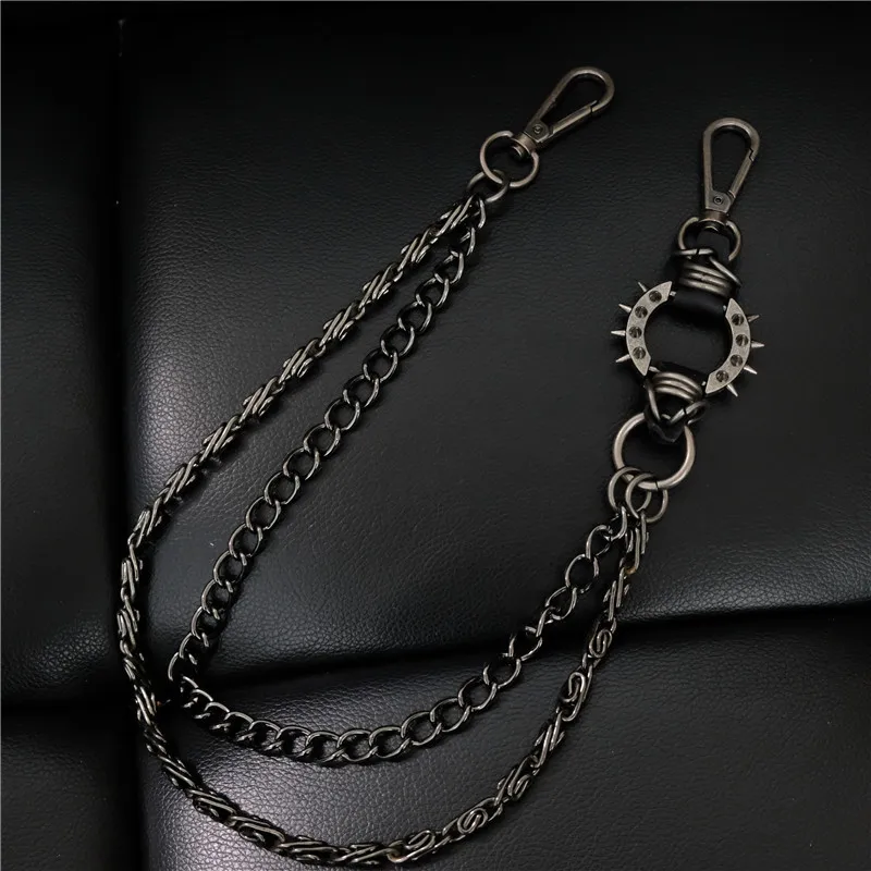 2-Layer-Waist-Punk-Wallet-Chain-Men-s-Keychains-Biker-Link-Hook ...