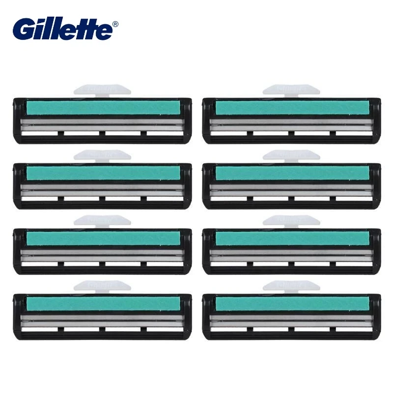 Original-Gillette-VECTOR-2-Shaver-Razor-Blades-2-Layers-Manual-Shave ...