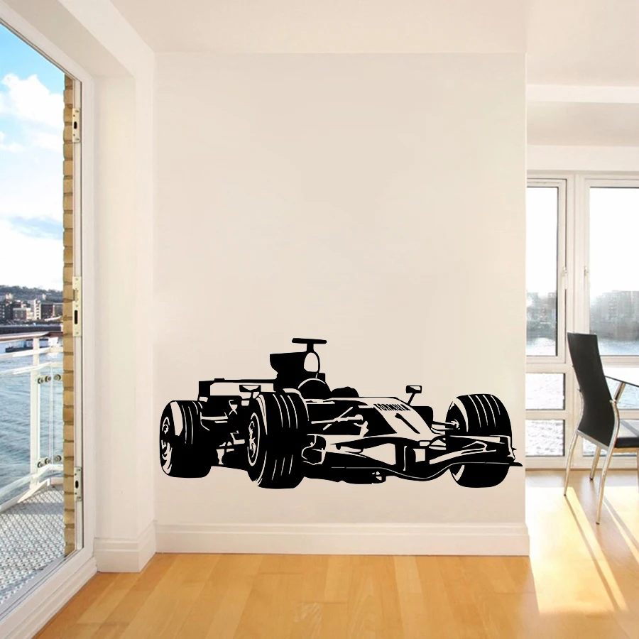 F1 Formula Car Wall Sticker Teens Room Decoration Decal Racing Car ...