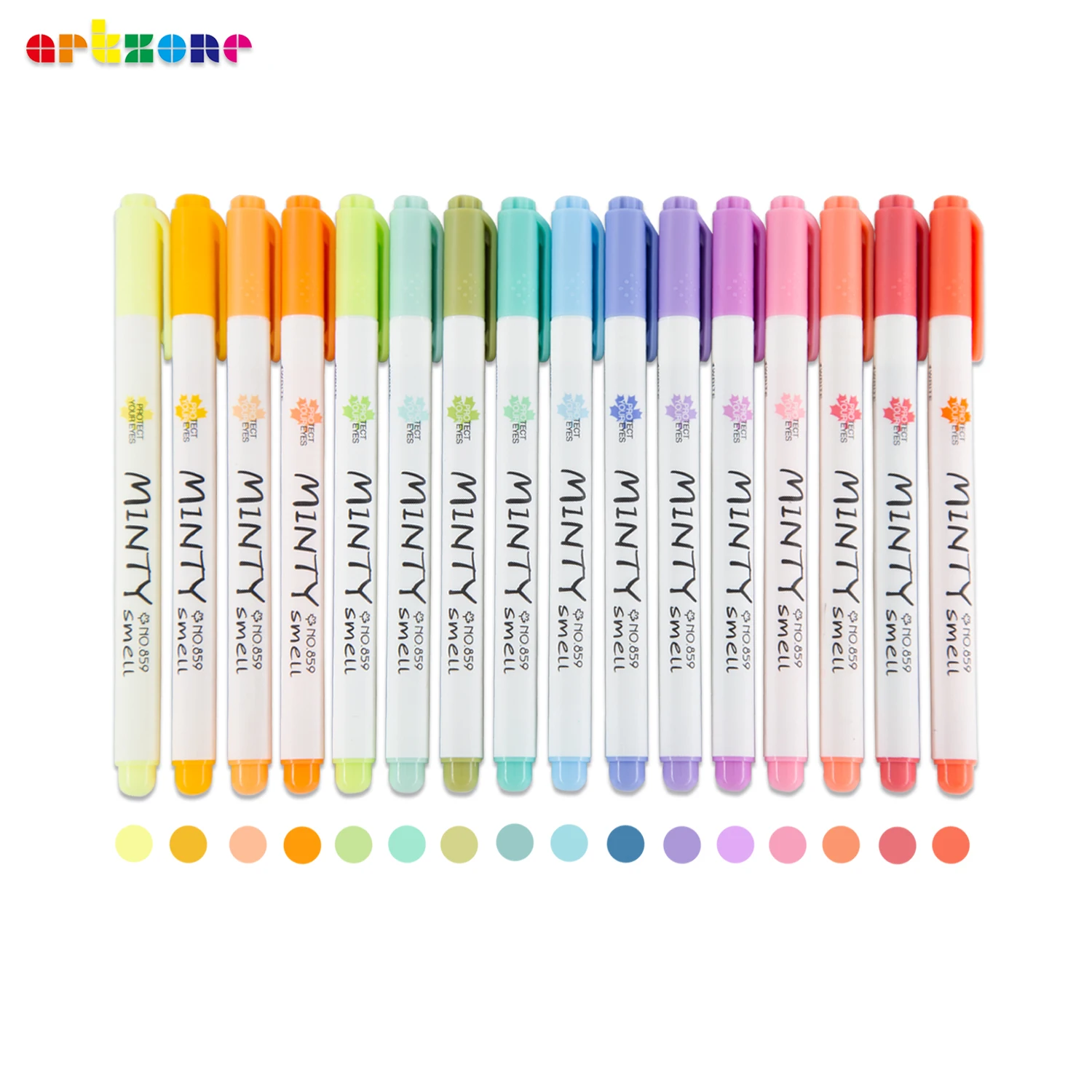 16Pcs-Pastel-Color-Highlighter-Pen-Fresh-Mint-Scented-Soft-Fiber-Tip ...