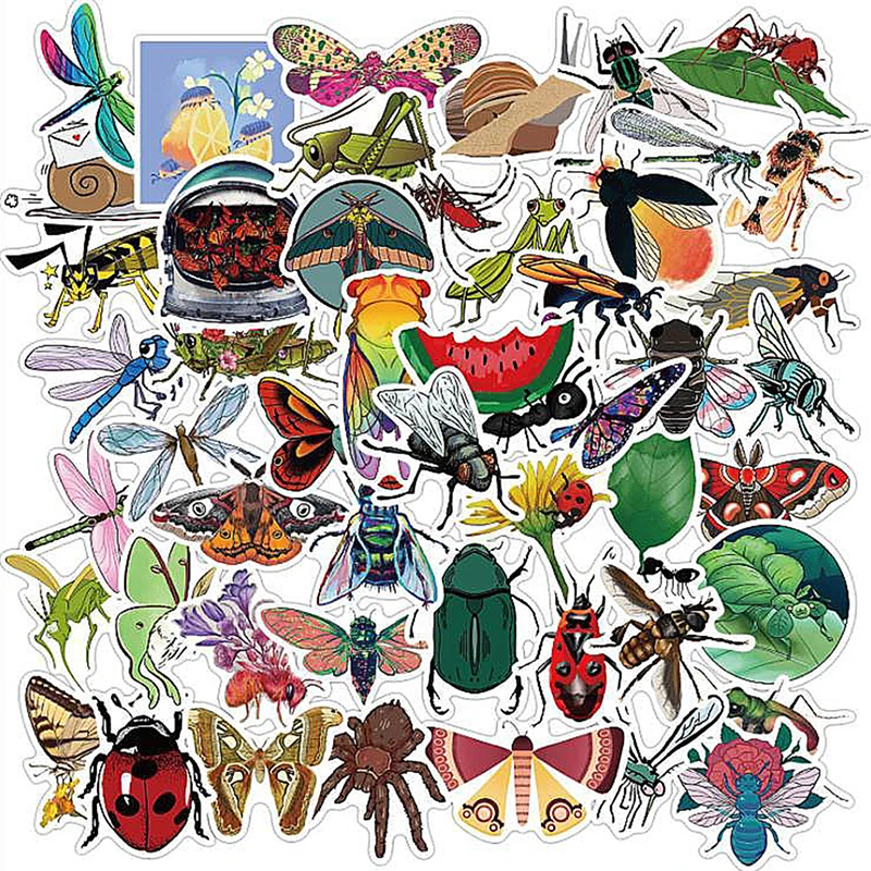 50Pcs-Hot-Nature-Insect-Stickers-Animal-Ant-Ladybug-Sticker-for-Bicycle ...