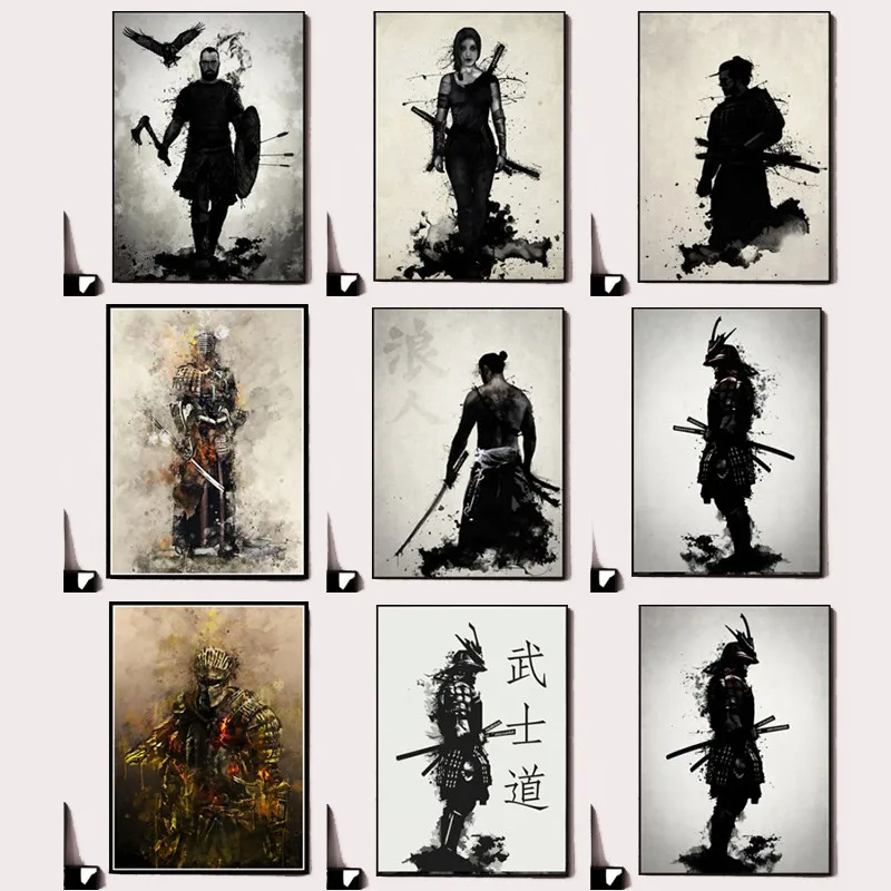 Samurai, Samurai Wall Art, Samurai Poster, Ronin Art, Samurai Artwork ...