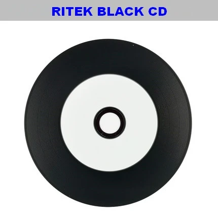 Ritek Black CD-R Blank disks Recordable 700MB 80MIN 52X 50 Disc Printable