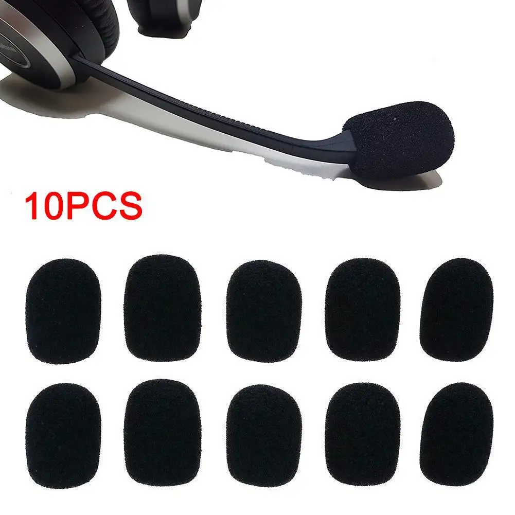 10PCS Microphone Windscreen Sponge Cover Headset Replacement Mic Foam ...
