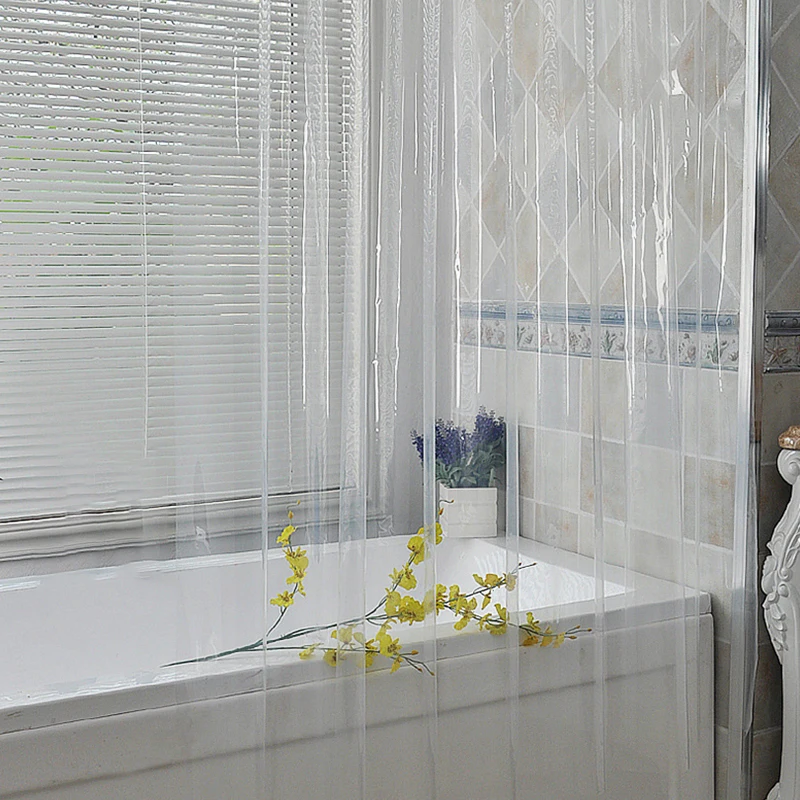 Clear-Shower-Curtain-Waterproof-3D-Thickened-Transparent-Shower-Curtain ...