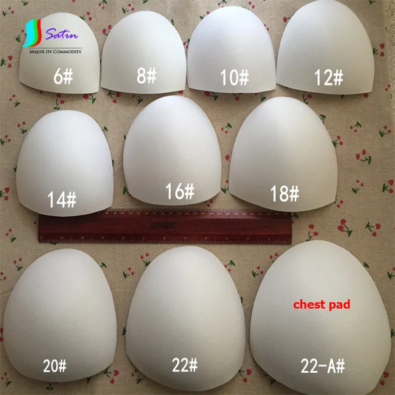DIY Bras Accessories Pads Inserts White Cotton 3/4 Half Demi-cup Cup ...