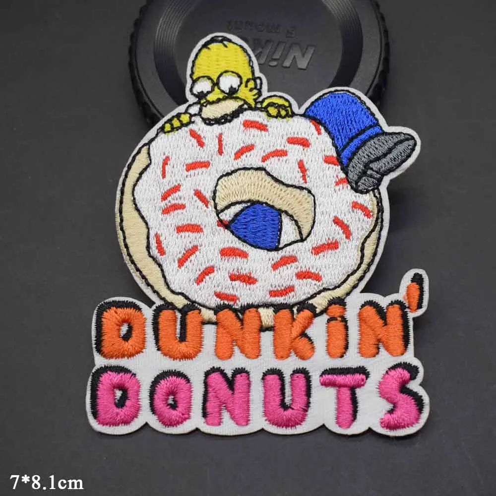 Disney Dunkin Dunkin' Donuts Iron On Embroidered Clothes Patches For ...