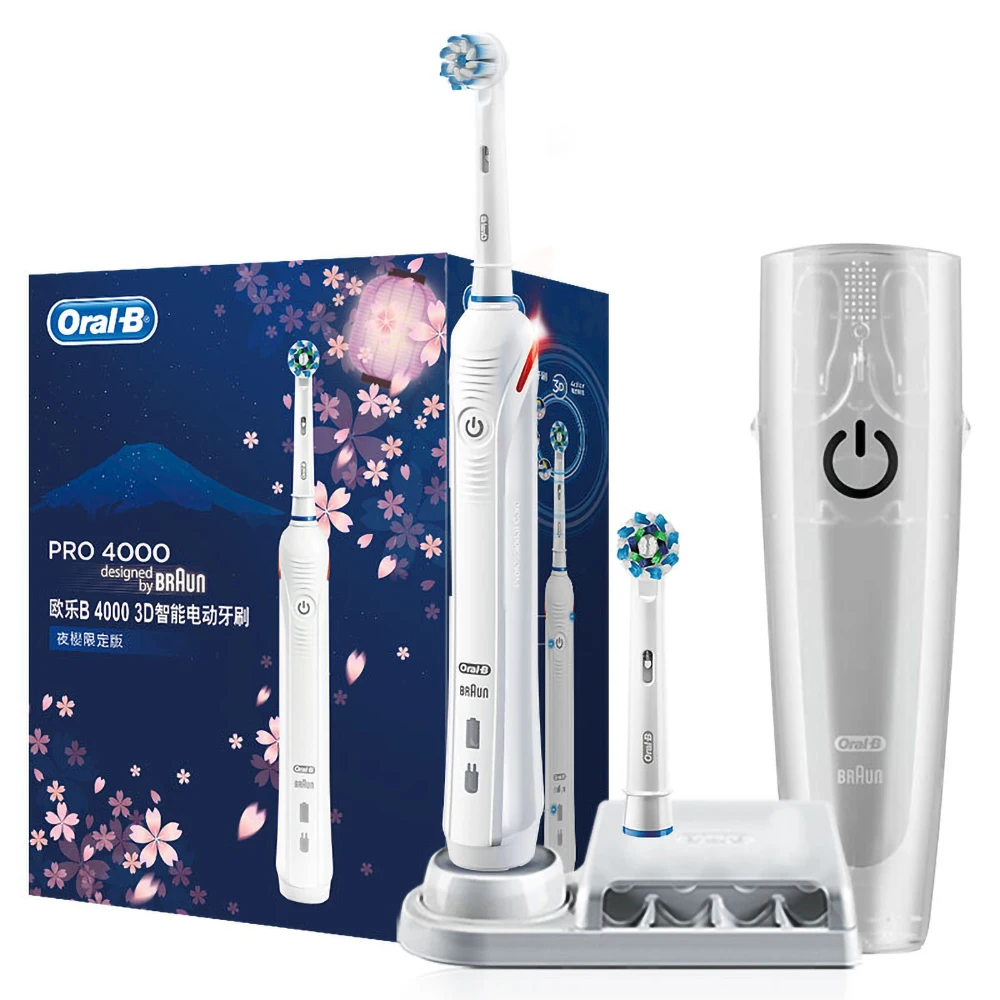 Oral B Sonic Toothbrush PRO4000 3D Dental Care Ultrasonic Electric ...
