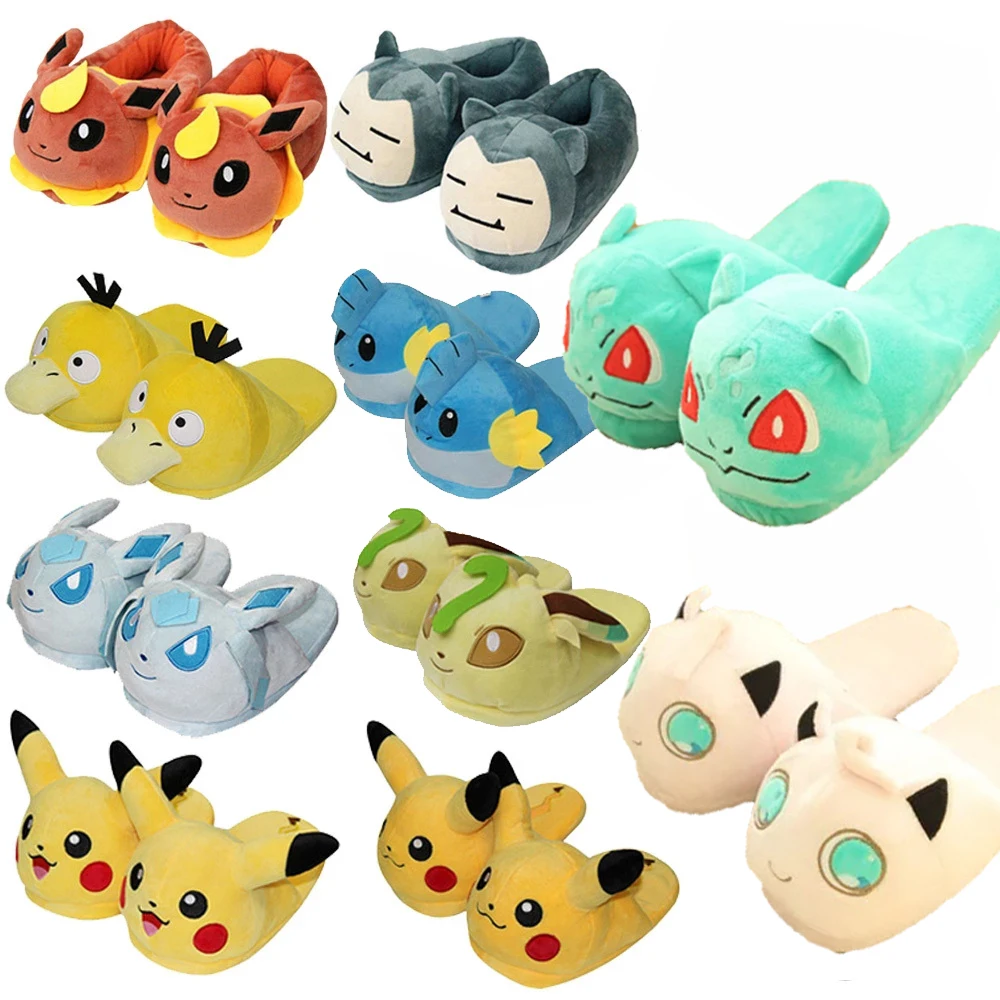 New Pokemon Cotton Slippers Snorlax Pikachu Charmander Psyduck ...