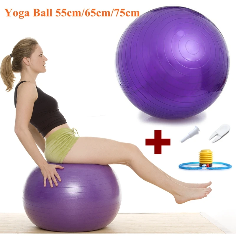 55cm 65cm 75cm Yoga Ball PVC Thickening Fitness Ball Yoga ball Pilates ...
