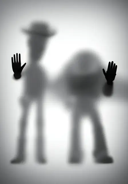 Walt Disney And Mickey Mouse Shadow