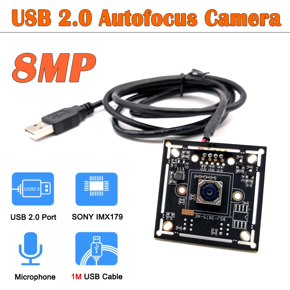 HD-8MP-4K-Autofocus-USB-Camera-module-3264x2448-15fps-IMX179-Sensor ...