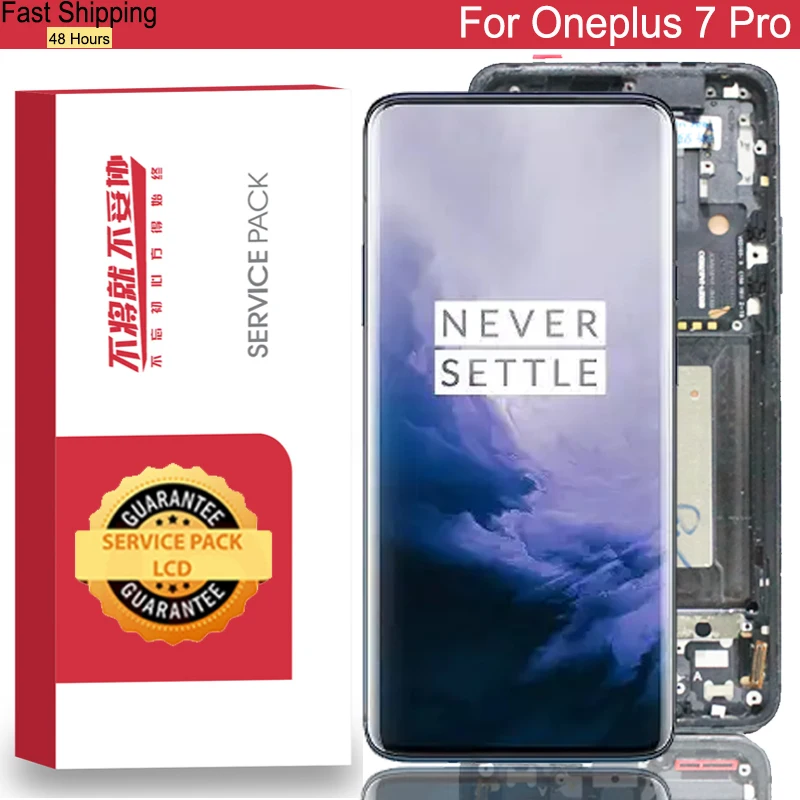 100% Original 6.67'' Amoled LCD with frame for Oneplus 7 Pro Display ...
