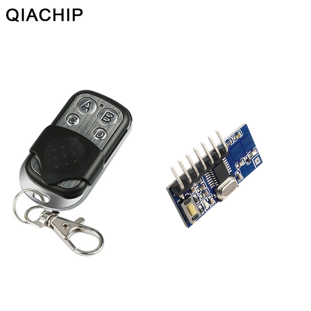 Qiachip transmissor e receptor de relé rf, 433 mhz, sem fio, 4 canais ...