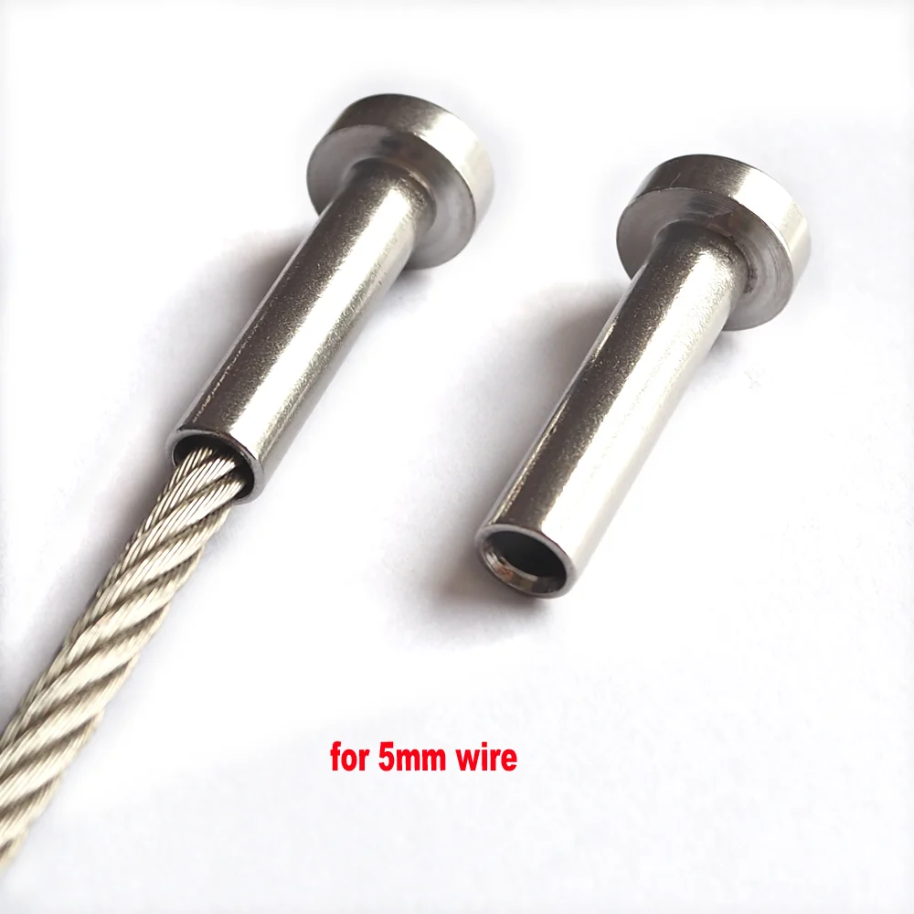 Pan Flat Head Terminal 5mm Wire Stainless Steel 316 Wire Cable End ...