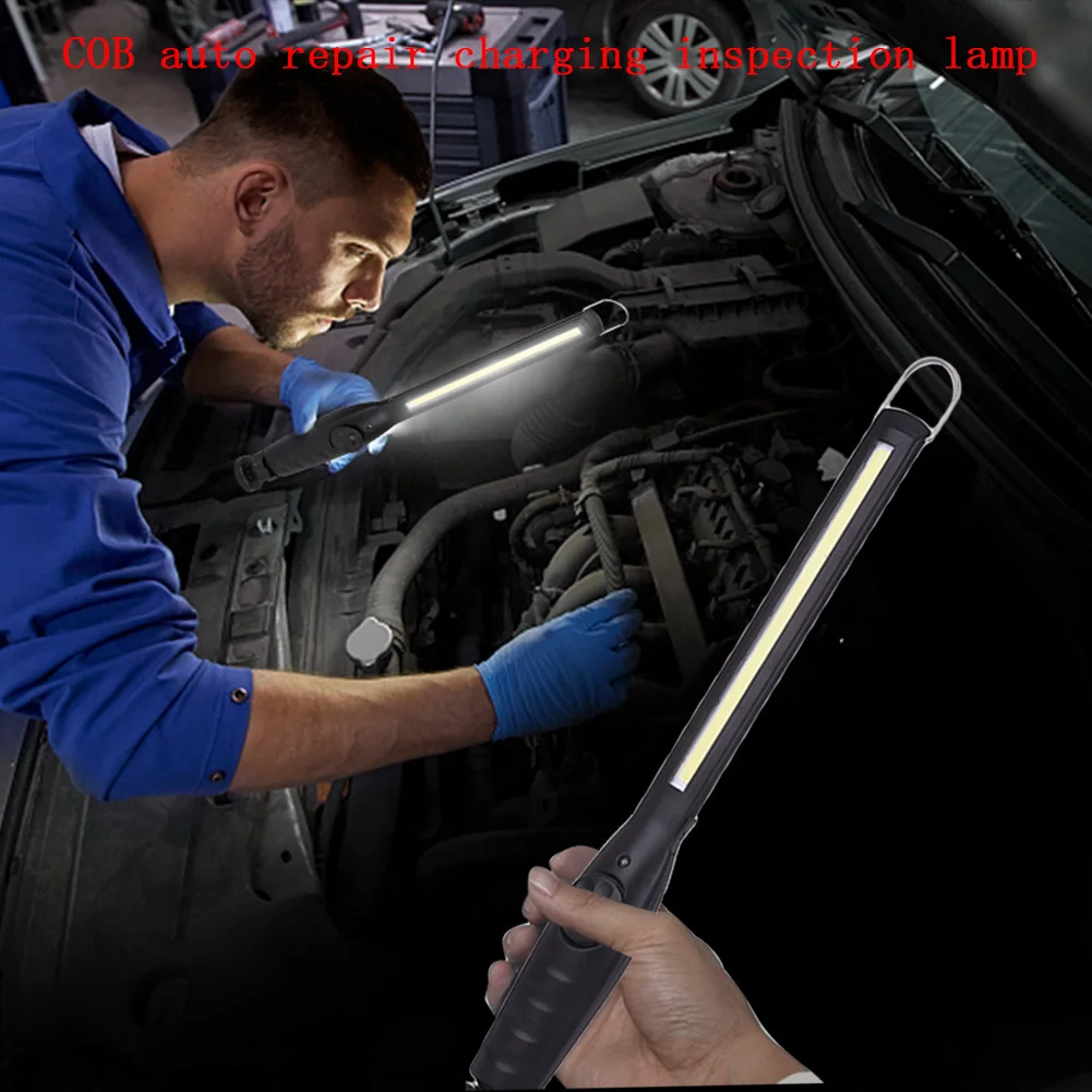 Portable Car Repair COB LED Worklight Flashlight USB Rechargeable ...