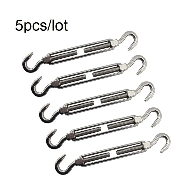 Jamiikury 3PCS M6 Hook & Eye Turnbuckle 304 Stainless Steel Turnbuckle ...