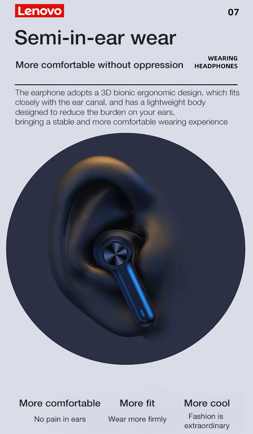 Lenovo Thinkplus LP3 Pro Bluetooth Earbuds with LED Display - Compro System