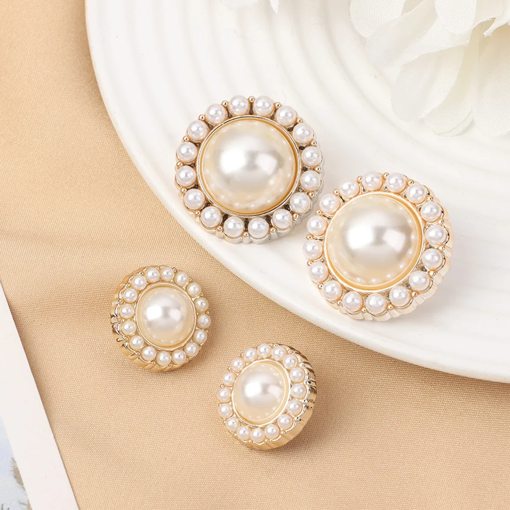 10Pcs-Pearl-Clothing-Buttons-Shiny-Rhinestones-Sewing-Button-DIY-Shirt ...