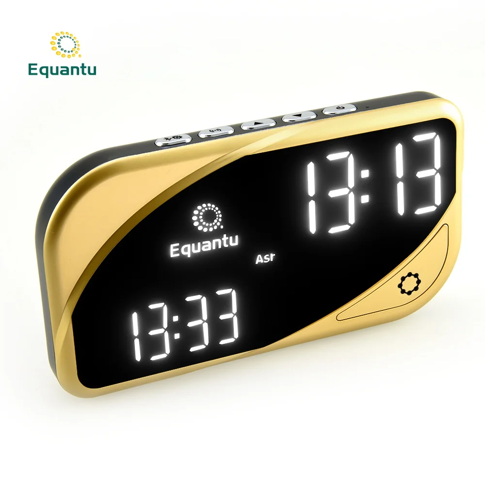 Equantu Islamic Table Adha Clock Wall Alarm Prayer Time Kaaba Al Fajr ...